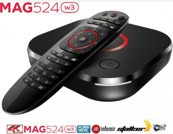 Infomir TV Box MAG524W3 4K UHD με WiFi USB 2.0/3.0 1GB/4GB Linux 4.9 ...